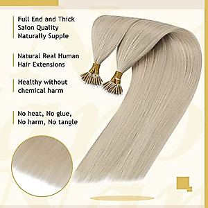 Sunny Hair Blonde Nano Extensions Human Hair 20inch for Women Nano Bead Hair Extensions Human Hair Platinum Blonde Nano Hair Extensions Human Hair Blonde Nano Hair Extensions Back to School 50g
