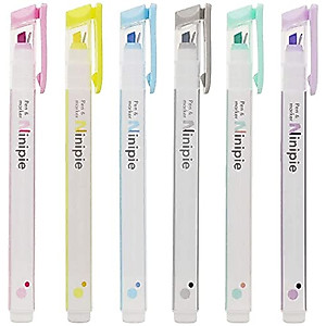 Sun-Star Pen and Marker Ninipie, 6 Colors Set