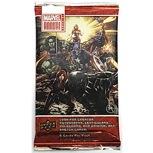 Marvel Annual Hobby Box (Upper Deck 2020/21) 16 Packs Per Box, 5 Cards Per Pack
