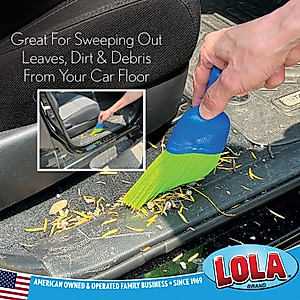 Lola Products Whisk Broom, Hand Brush, Durable Bristles, Whisks Away Dirt & Debris, Compact, Hang Hole for Easy Storage, Indoor/Outdoor, 2 Pack