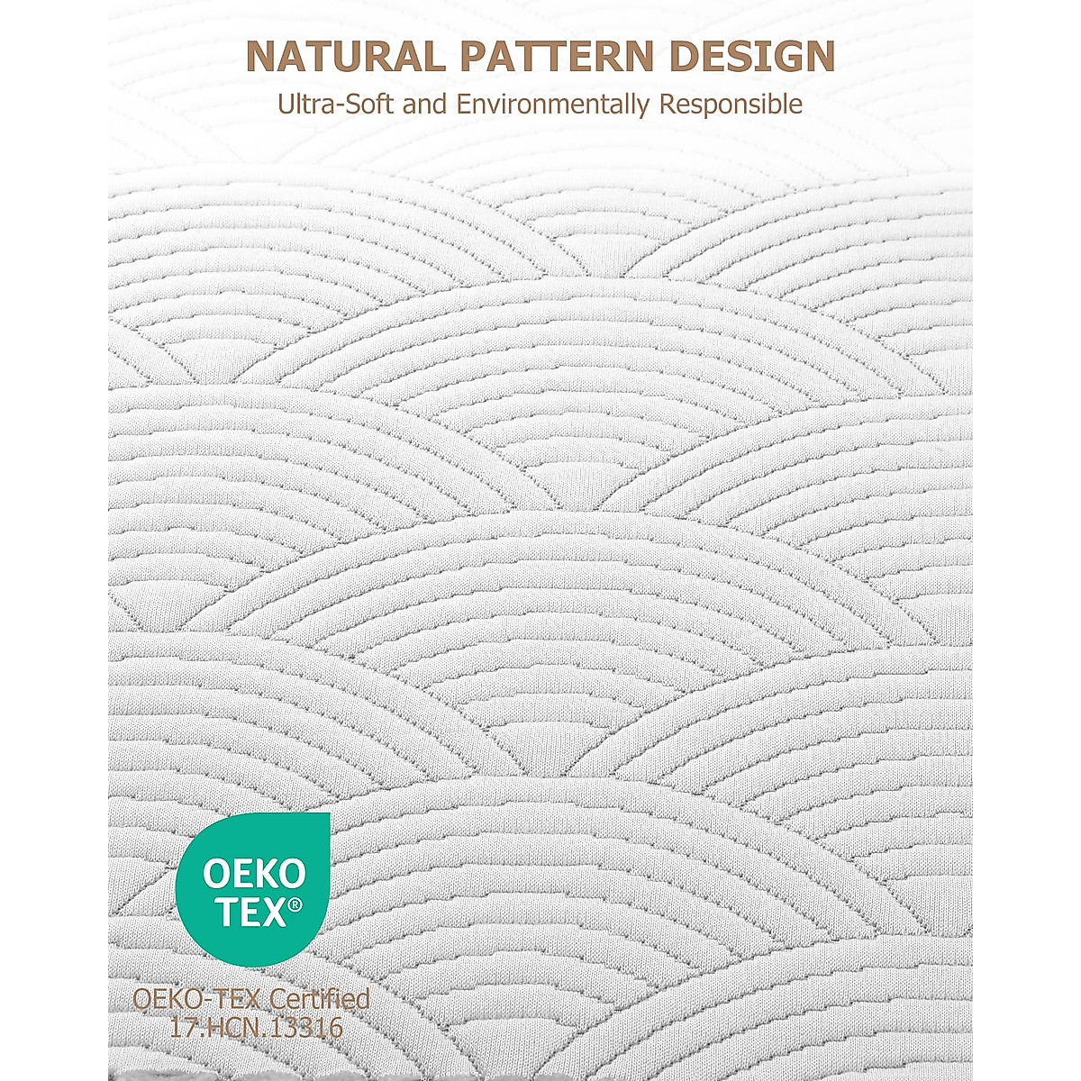 Zenzy 3" Full Waterproof Mattress Topper Cover, [100% Waterproof] [Ultra-Soft] Cover for Mattress Topper, Washable & with Adjustable Straps, Oeko-TEX Certified [Only Cover]- Beige