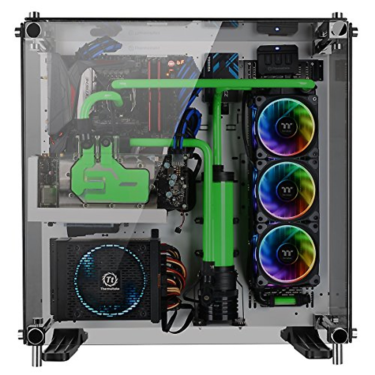 Thermaltake CL-F054-PL12SW-A Riing Plus 12 LED RGB Radiator Fan - Black (Pack of 5)