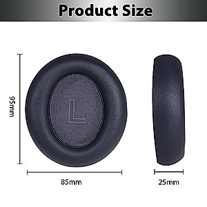 Q30 Protein Leather Earpads for Anker Soundcore Life Q30 by Anker Life Q35 Headphone Headsets Earmuff Repair Part Q35 Noise Cancelling Ear Covers Cushions (Dark Blue)