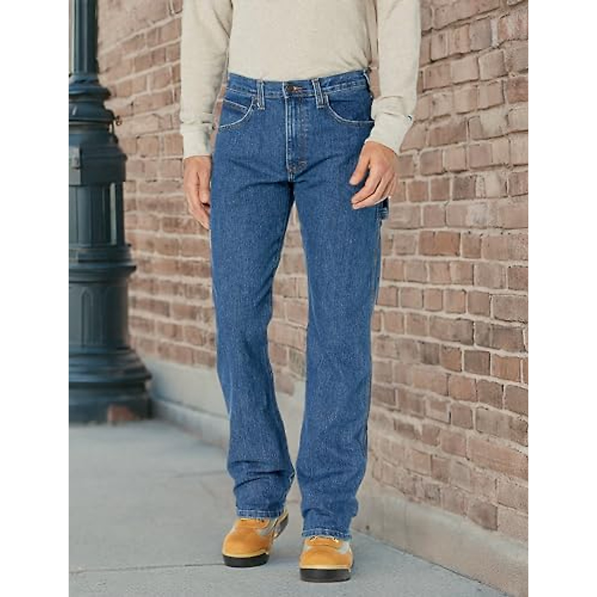 Dickies mens Flex Carpenter Denim Jeans, Stonewashed Indigo Blue, 32W x 32L US