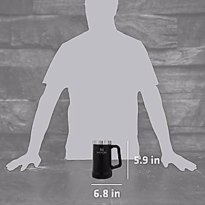 Stanley 10-02874-030 The Big Grip Beer Stein Matte Black 24OZ / .7L