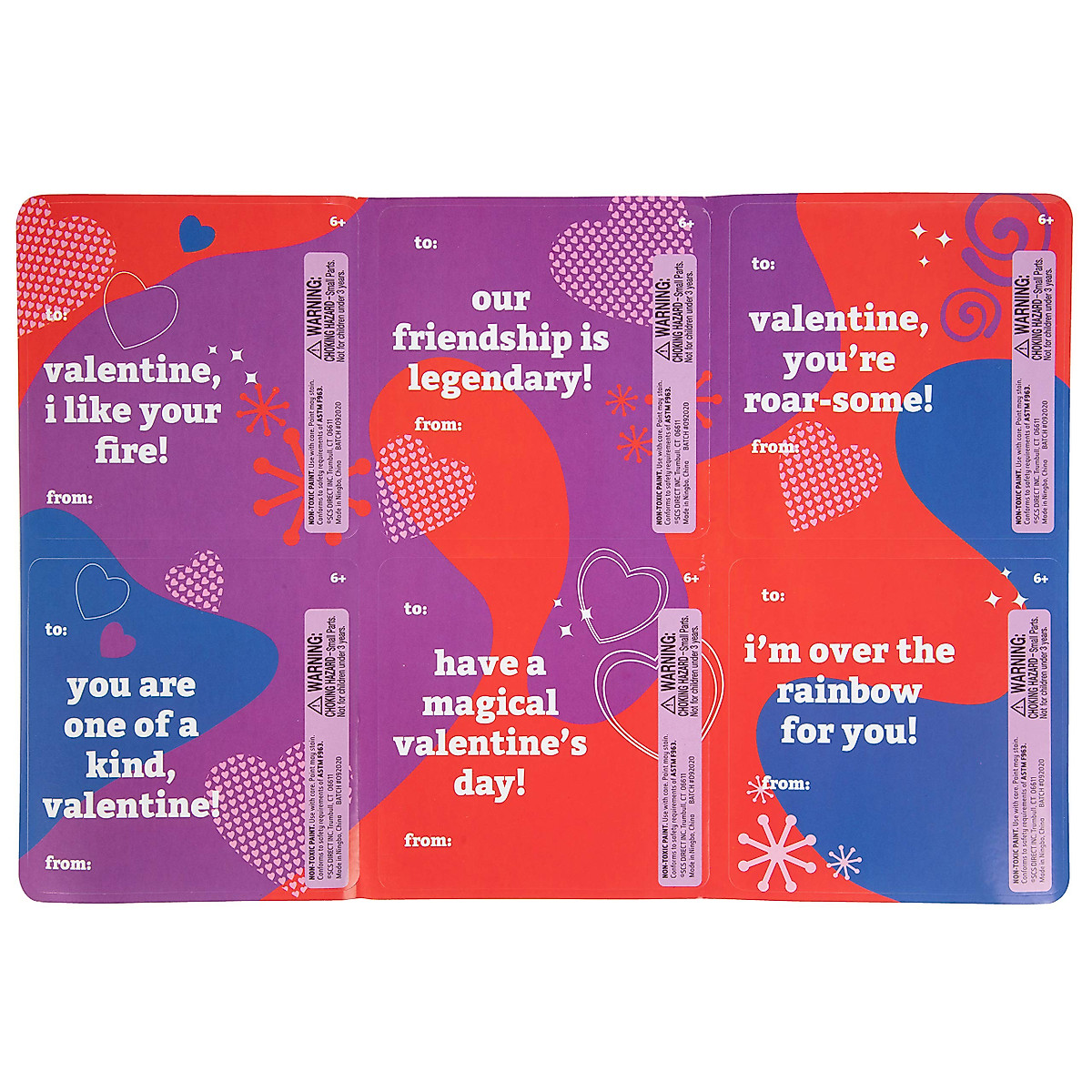 Valentines Cards for Kids Classroom -Dragon & Unicorn Wood Painting Kits (24ct)-Great Valentine's Day Gifts for Kids School Exchange -Each Valentine has Craft, Paints, Brush & Sticker for Boys & Girls