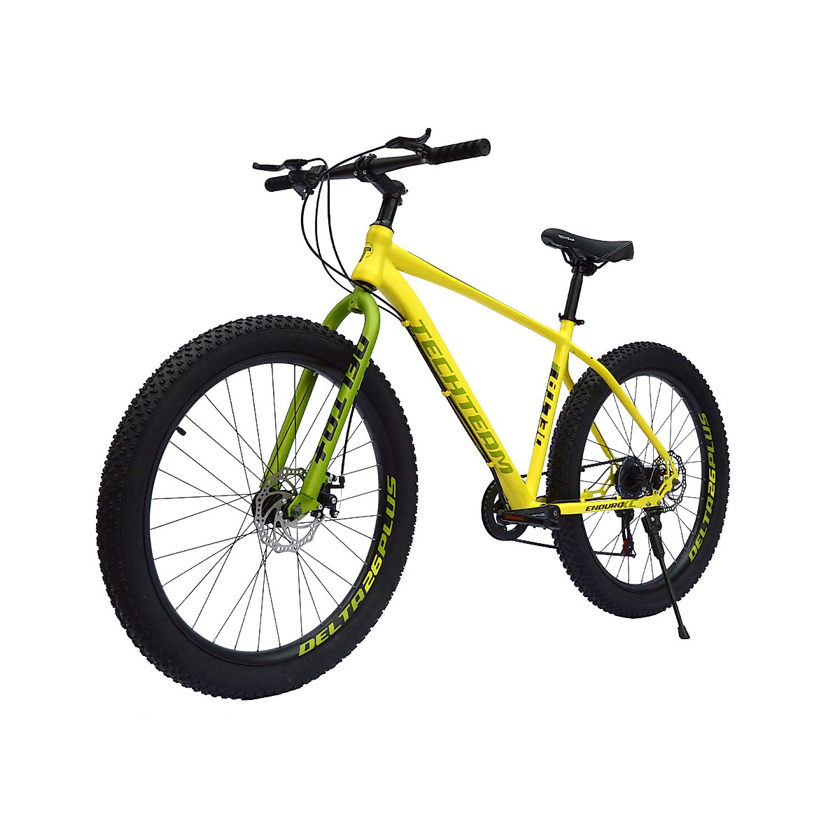26 Inch Mountain Bike, Mens Fat Tire Bycycle, 26-Inch Wheels, 3-Inch Wide Tire,7-Speed, Steel Frame, Double Disc Brake