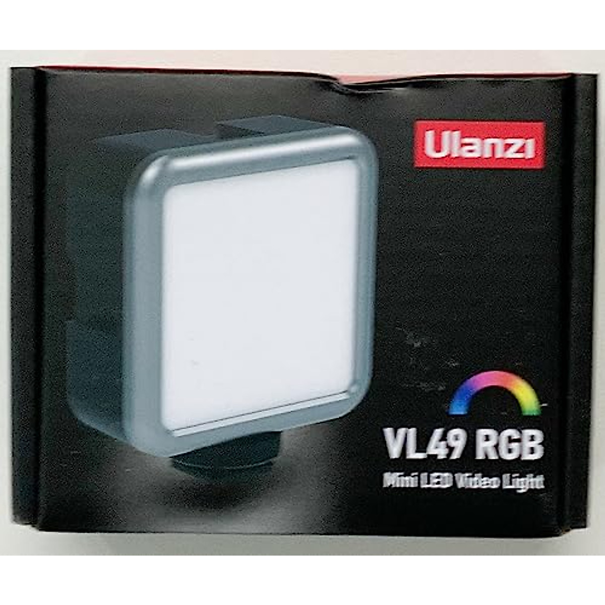 VIJIM Ulanzi VL49 RGB Video Light w 3 Cold Shoe,Mini Rechargeable LED Camera 360degFull Color Portable Photography Lighting Support Magnetic Attraction,2500-9000K Dimmable LED Panel Lamp w LCD Display