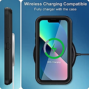 Aimoll-88 for iPhone 13 Case, iPhone 14 Case,with Built in Screen Protector Heavy Duty Drop Protective Phone Case, Military Grade Full Body Shockproof Dust Proof Cover for Apple iPhone 13 (Black II)