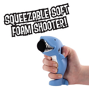 Hog Wild Shark Popper Toy 2-Pack - Launch Foam Balls Up to 20 Feet, Indoor/Outdoor Fun, 12 Balls Included, for All Occasions - Ages 4+ | Exciting & Entertaining Playtime