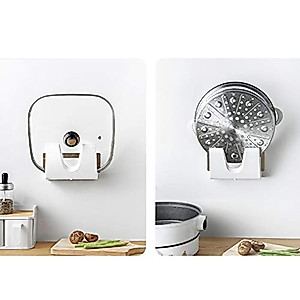 DRNKS Lid Rack Kitchen Suction Cup Wall-mounted Non-perforated Cutting Board Rack Cutting Board Rack Storage Shelf Artifact Applicable to kitchen stove