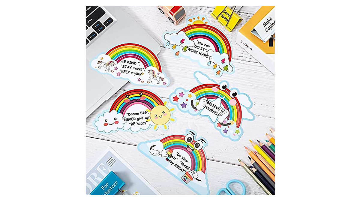 Colorful Rainbow Cut-Outs Set for Classroom Décor