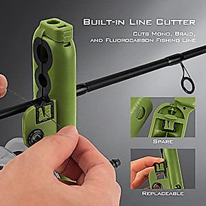 KastKing KutR™ Fishing Line Spooler & Line Gobbler - Patented Fishing Accessories, Built-in Line Cutter – Remove Old Fishing Line Quickly - Spool Spinning and Casting Reels, No Line Twist