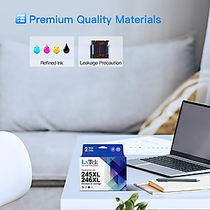 LxTek Ink Cartridge Replacement for Canon PG-245XL CL-246XL PG-243 CL-244 XL Compatible with Pixma MX492 MX490 MG2420 MG2520 MG2522 MG2920 MG2922 MG3022 MG3029 IP2820(1 Black + 1 Tri-Color)