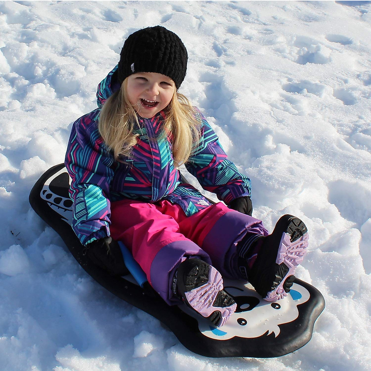 Flexible Flyer Polar Bear Kids Foam Sled Toddler Snow Slider, 36 inch