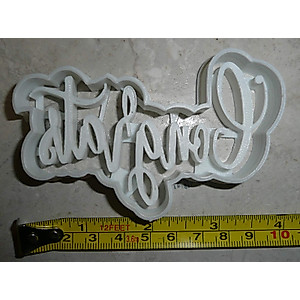 CONGRATS CONGRATULATIONS WORD FANCY WRITING GOOD WISHES COOKIE CUTTER MADE IN USA PR2515