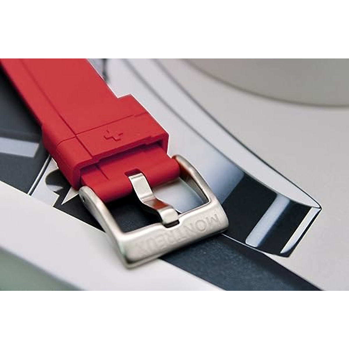 MONTREUX Premium Quick Release 20mm FKM Rubber Watch Strap Band for Rolex, Omega, TAG Heuer, Seiko & More (Red)