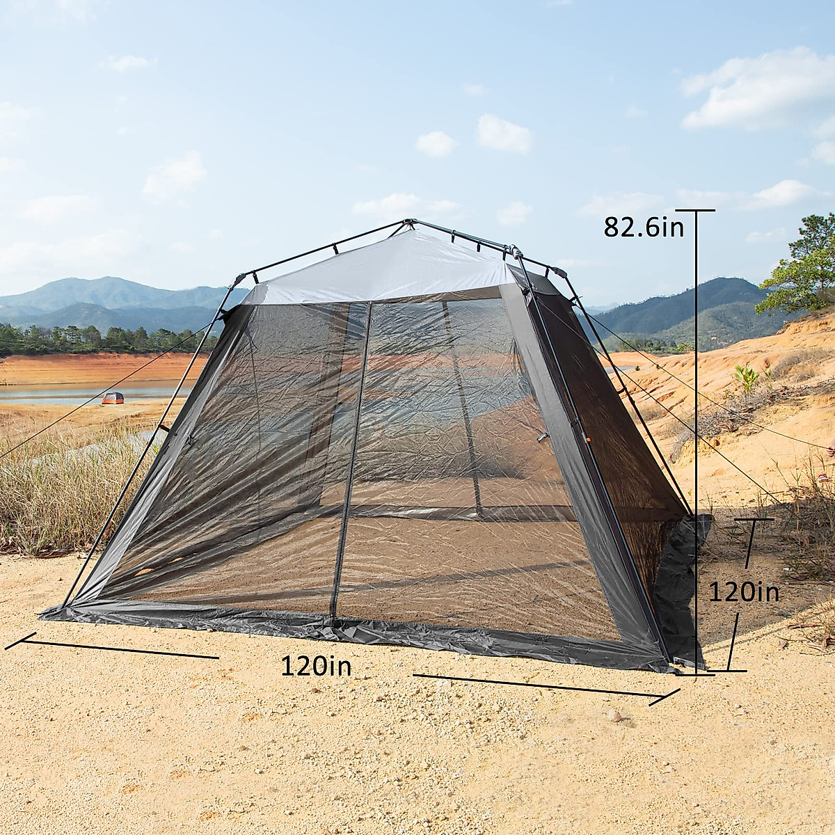 Forceatt Pop Up Gazebo 10 x 10 ft Height 7.05 ft UV Resistant Waterproof Garden Patio Gazebo Tent for Family Gatherings and All Kinds of Entertaining. (4-6 People)