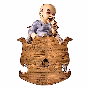 Spirit Halloween Zombie Baby Cradle | Halloween Decorations | Baby Crib Prop | Horror Décor | Haunted Nursery Décor