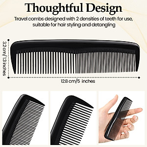 150 Pieces Hair Combs Bulk Styling Comb Pocket Hair Combs Set Small Plastic Comb Travel Comb 5 Inch Black Comb Fine Dressing Comb for Women and Men