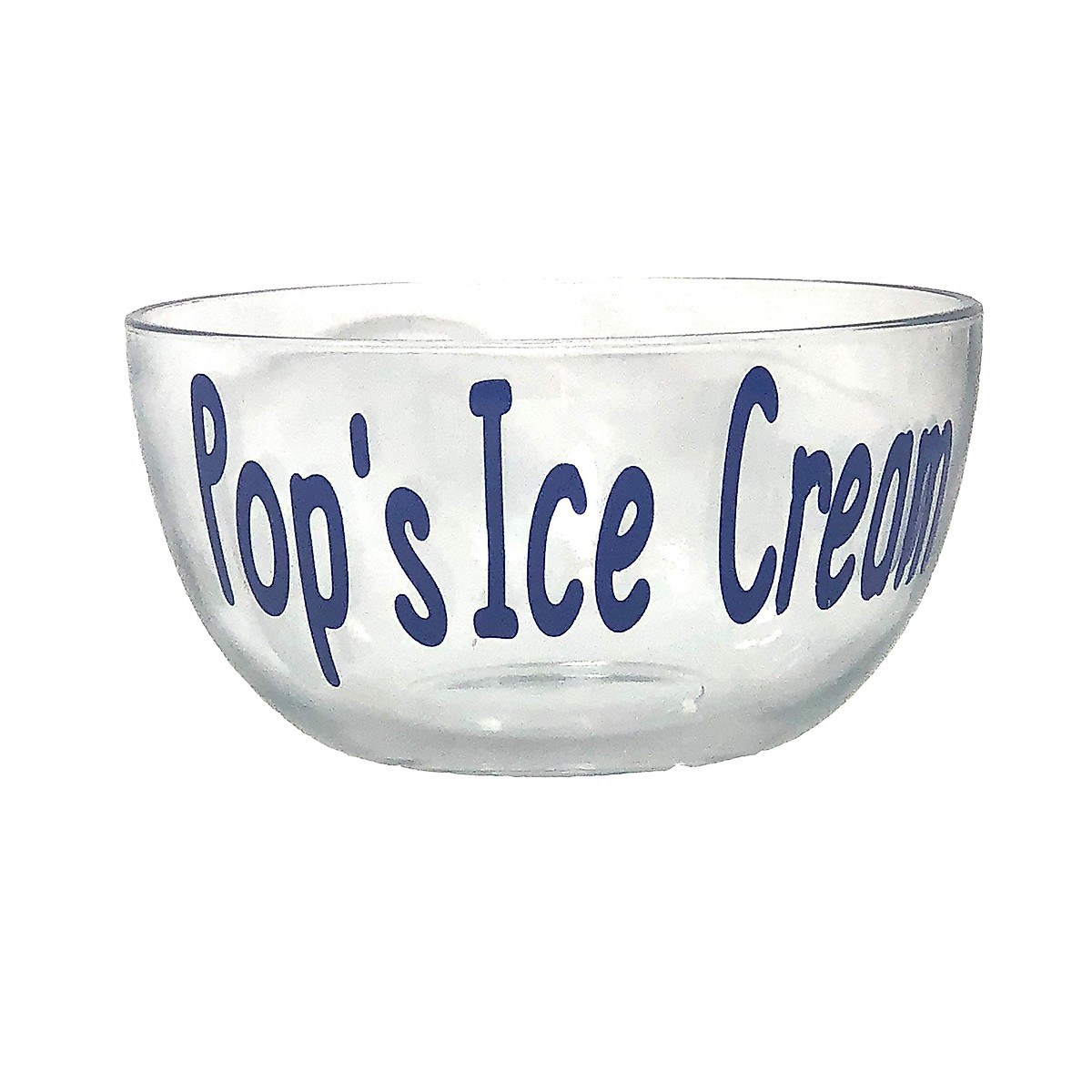Dad's Bowl, Personalized Glass Dish, Ice Cream, Cereal or Snacks, Customized