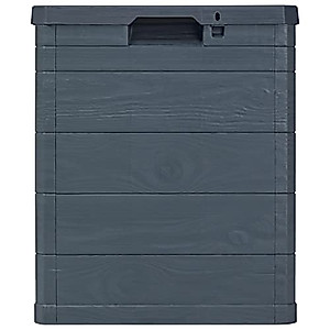 YEZIYIYFOB 23.8 gal Outdoor Storage Deck Box Garden Patio Storage Cabinet Chest Organizer Storing Pillow Tool Box Indoor Interior Container, Patio, Lawn Backyard Anthracite 16.7" x 17.3" x 19.7"