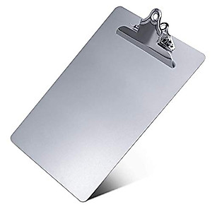 Metal Clipboard, Contractor Heavy Duty Aluminum Clipboard with High Capacity Clip, Rust-Proof Plate for Letter Size and A4 Paper Sheet, Supplies for Office, Jobsite, Medical, School, Law Enforcement
