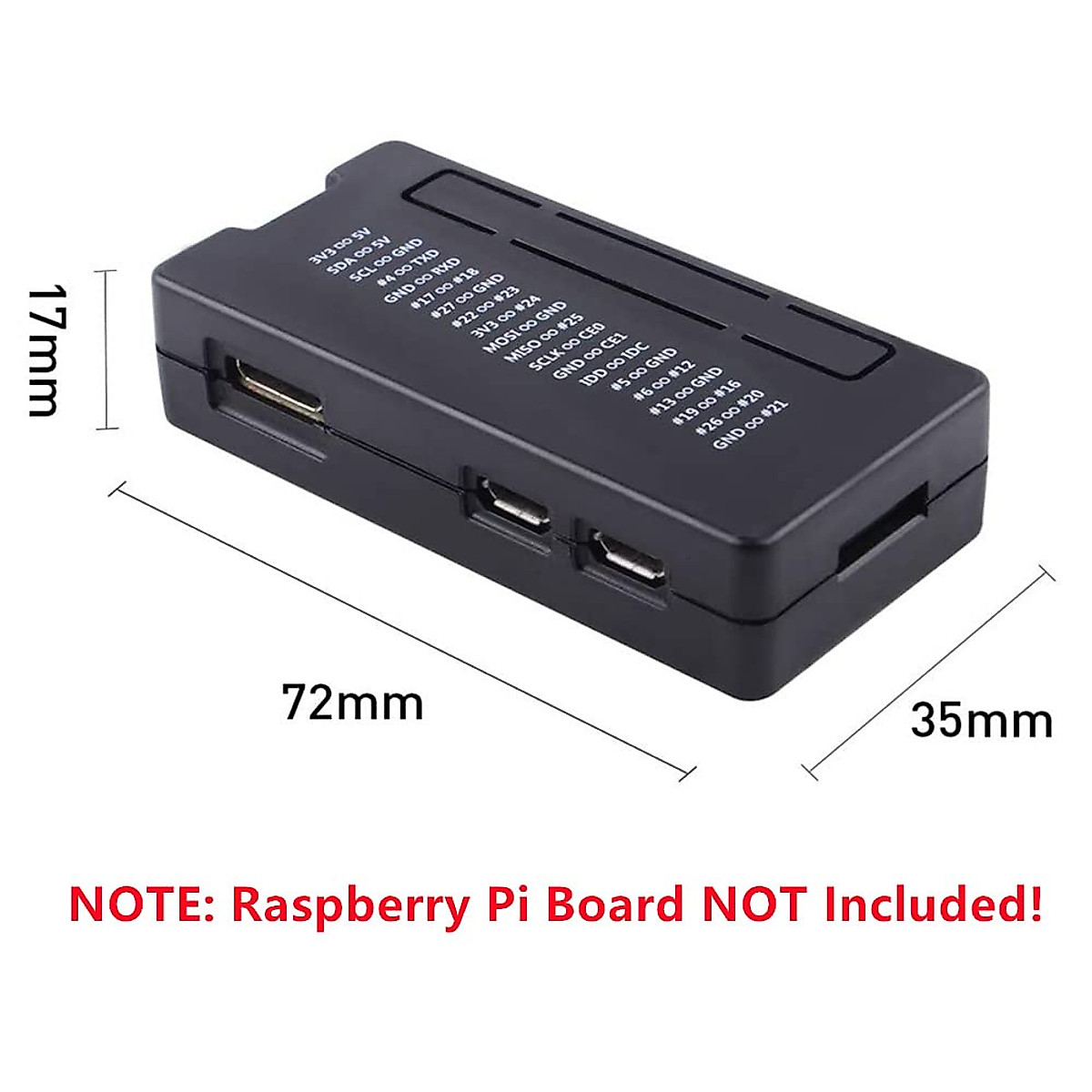GeeekPi Pi Zero 2 W Case/Zero W Case, 7 in 1 Basic Starter Kit with 20Pin GPIO Header, OTG Cable, Switch Cable, HDMI Adapter and Screwdriver for Raspberry Pi Zero 2 W/Zero W (Black)