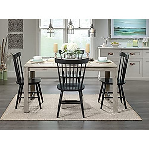 Sauder New Grange Spindle Back Chairs, Wood, Black finish