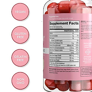 Flat Tummy Tea Apple Cider Vinegar Gummies, 60 Count – Boost Energy, Detox, Support Gut Health & Healthy Metabolism – Vegan, Non-GMO - Made with Apples, Beetroot, Vitamins B6 & B12, Superfoods