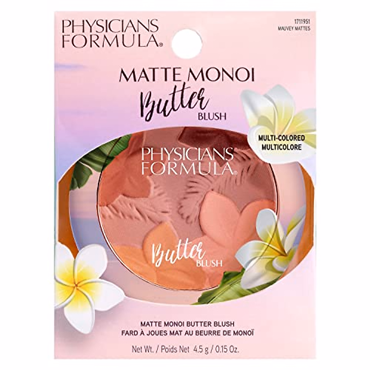 Physicians Formula Matte Monoi Butter Blush Makeup Powder, Mauvy Mattes, Dermatologist Tested