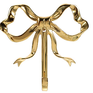 Ciieeo Vintage Wall Mounted Hooks Gold Bowknot Wall Hanger Key Holder Coat Rack for Hanging Scarves Bags Purses Hats Towels Children Room Living Room Organizer