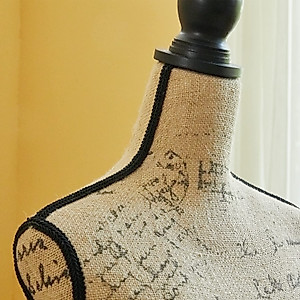 Female Mannequin Adjustable Dress Form-Large Torso Tripod Stand Display，100% Handmade Soft Stretchy，High Density Foam Portable Display Mannequin, for Sewing Dressmaker Jewelry Display(Brown)