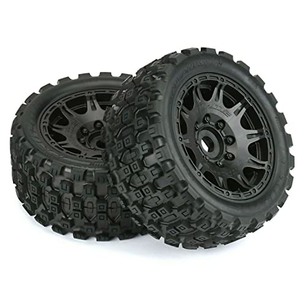 Pro-line Racing 1/6 Badlands MX57 Front/Rear 5.7" Tires Mounted 24mm Black Raid 2 PRO1019810
