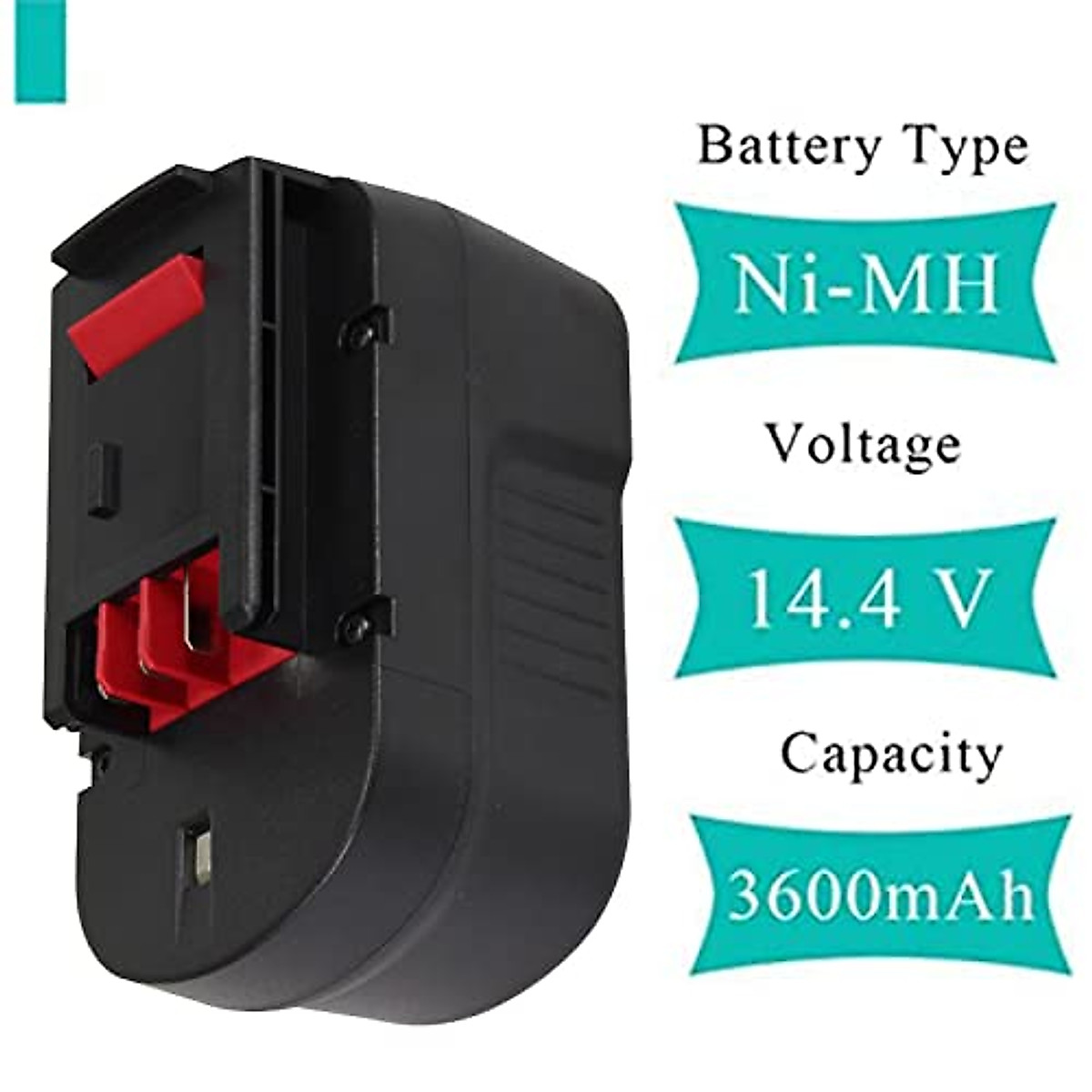 3.6Ah HPB14 Replacement Battery Compatible with Black and Decker 14.4V Battery Firestorm FSB14 FS140BX 499936-34 499936-35 A14 A144EX A1714 BD1444L HPD14K-2 Cordless Power Tool