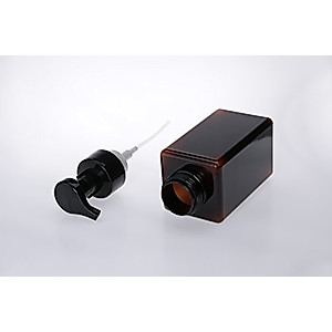 UVIVIU 450ml(15oz) Plastic Foaming Soap Dispensers, Refillable Foam Hand Soap Dispenser Pump Bottle for Liquid Soap Shampoo Bathroom Kitchen Sink (Brown 2 Pcs)