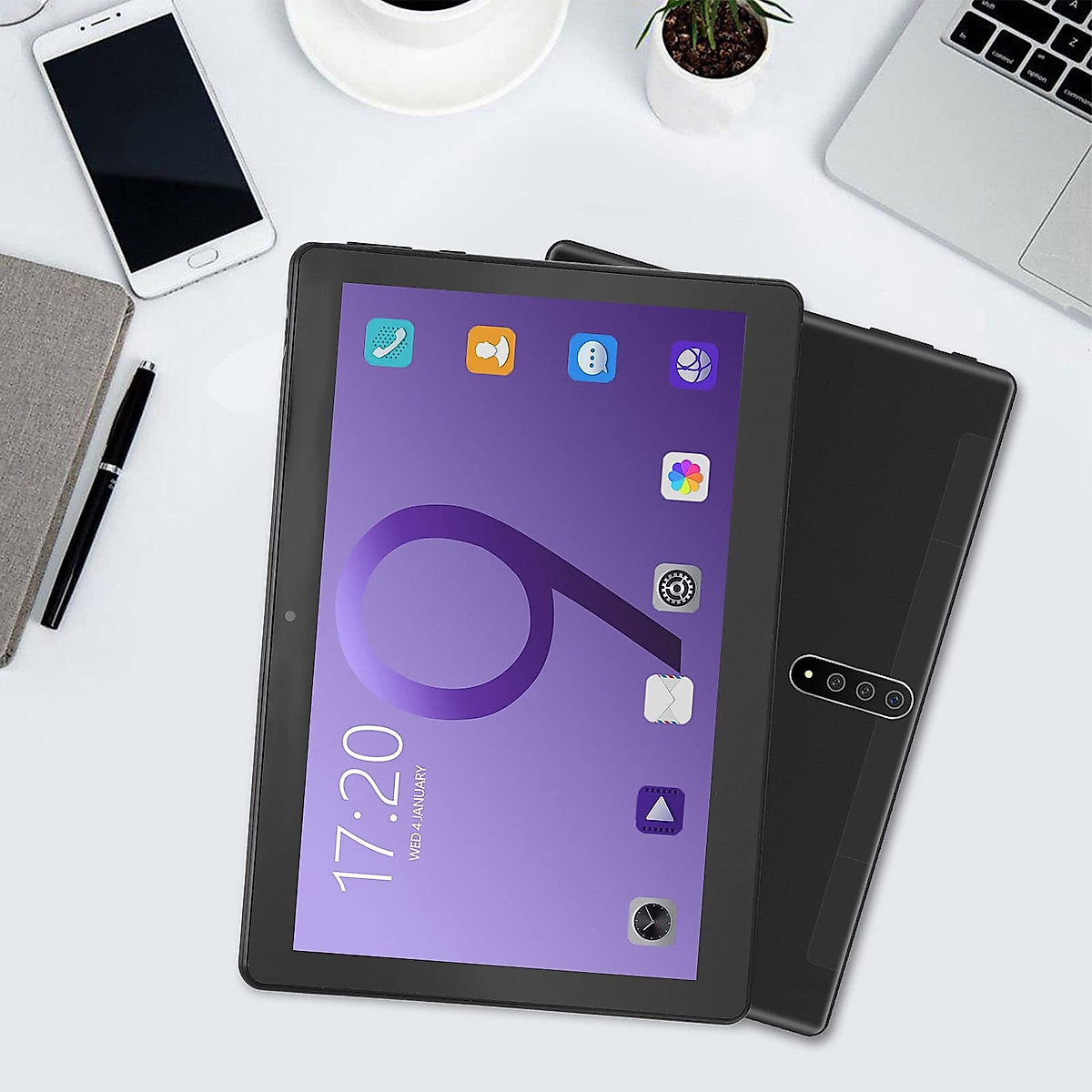 Tablet for Android11, 2.4 5G Dual Band Calling Tablet PC, 4GB 64GB Storage, 10.1in 1920x1200 Display, 10 Core CPU, Bluetooth5.0 GPS, 5MP 13MP Dual Camera