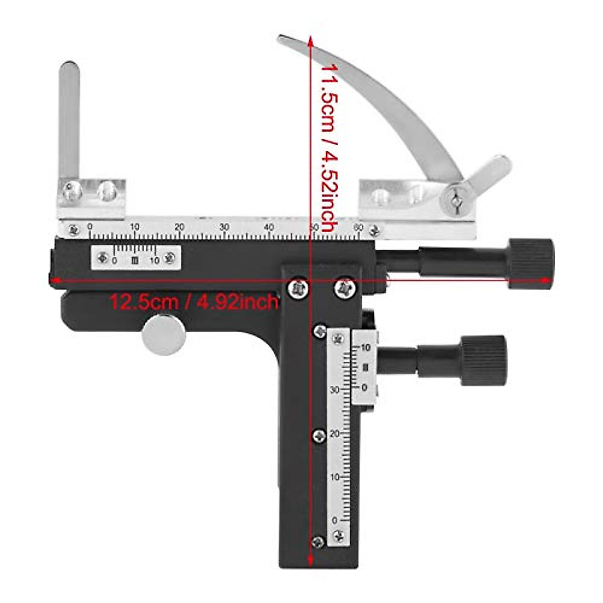SALUTUYA Microscope Calipers Professional Attachable Mechanical X-Y Moveable Stage Caliper High Precision with Scale for Microscope