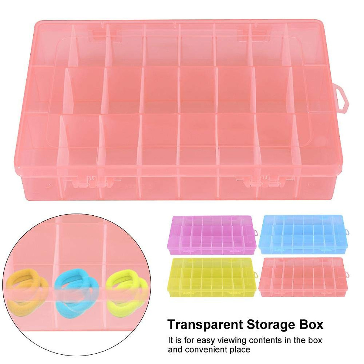 Plastic Storage Box, 4 Plastic Storage Box Plastic Storage Container Plastic Beads Rings Earrings[4pcs]