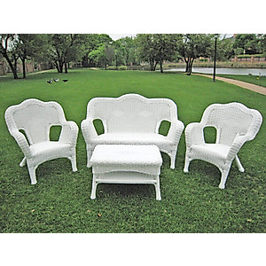 International Caravan Furniture Four Piece Maui Outdoor Seating Group