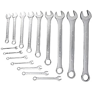 ABN Raised Panel Combination Wrench Set SAE Standard Wrench Set 1/4in to 1-1/4in 16-Piece Combination Wrenches Set