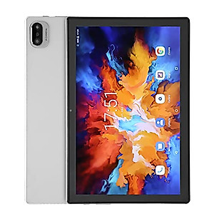 Jopwkuin HD Tablet, Tablet for Android 11.0 Touch Pen 12GB RAM Mouse for Office (White)