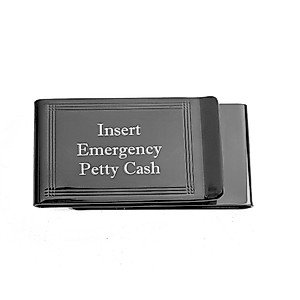 Personalized Double Sided Gun Metal Money Clip Custom Engraved Free - Ships from USA