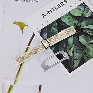 MVRYCE SM-R375 Galaxy Fit E Watch Loop, 5.3"-8.3" Adjustable Watch Strap Soft Breathable Elastic Replacement Band with Metal Frame Compatible for Samsung Galaxy Fit E SM-R375 Smart Watch (Y11)