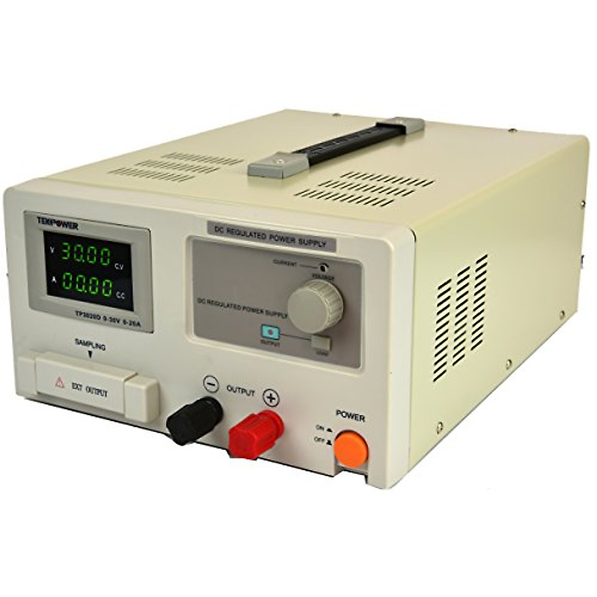 Tekpower TP12003D DC Adjustable Linear Power Supply, Input 120V, Output 0-120V @ 0-3A Adjustable,Transformer Type Clean Power Source (120Volt/3A), Better than HY3003D