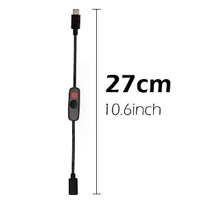 MazerPi Raspberry Pi Power Switch, with Indicator Light Raspberry Pi 4 Power Switch Power Supply Cable USB C Power Switch Type-C Power Switch for Raspberry Pi 4 (4-Pcs)