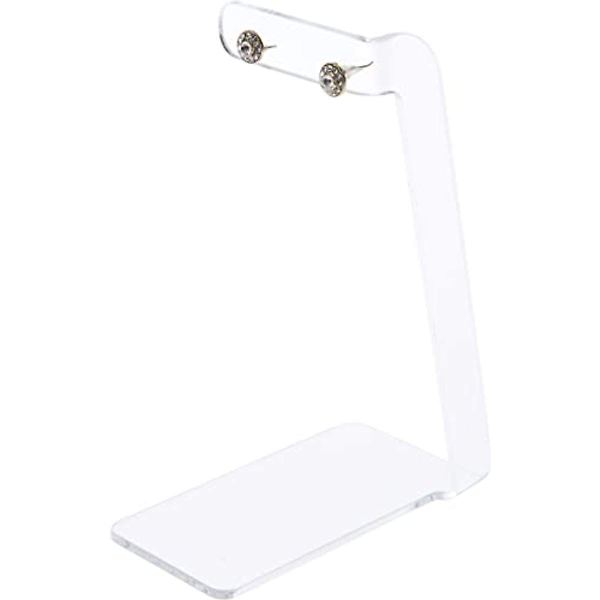 Plymor Clear Acrylic Signpost-style Pair Hanging Earring Display Stand, 2.375" W x 4" D x 6" H