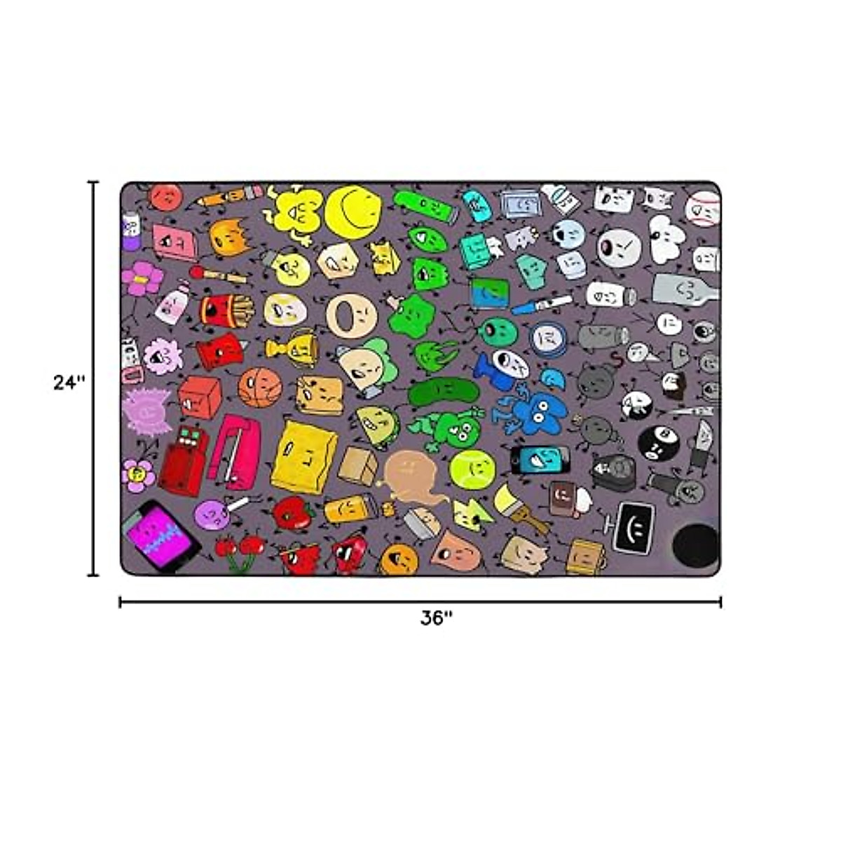 Bfdi Battle for Dream Anime Rug Soft Flannel Carpet 3D Non-Slip Area Rug Art Floor Mat Doormats Decorative Rugs for Bedroom Living Room 36"X24"