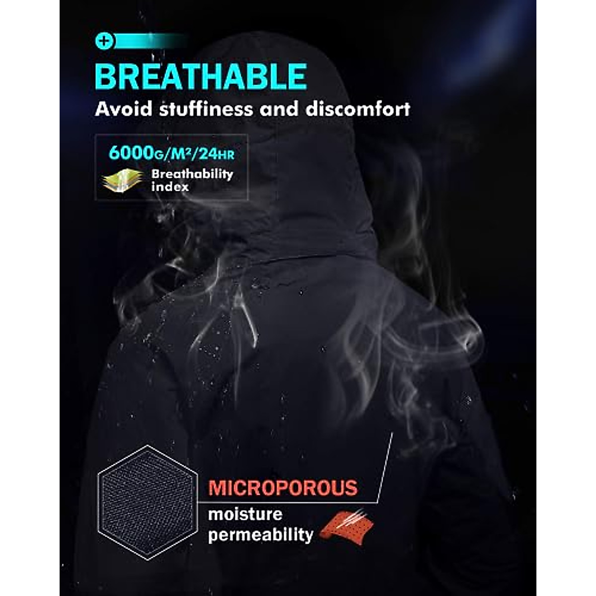 CAMEL CROWN Outdoor Jacket Men Winter Ski Jacket Windbreaker 3 in1 Hooded Rain Coat for Traveling Climbing Hiking