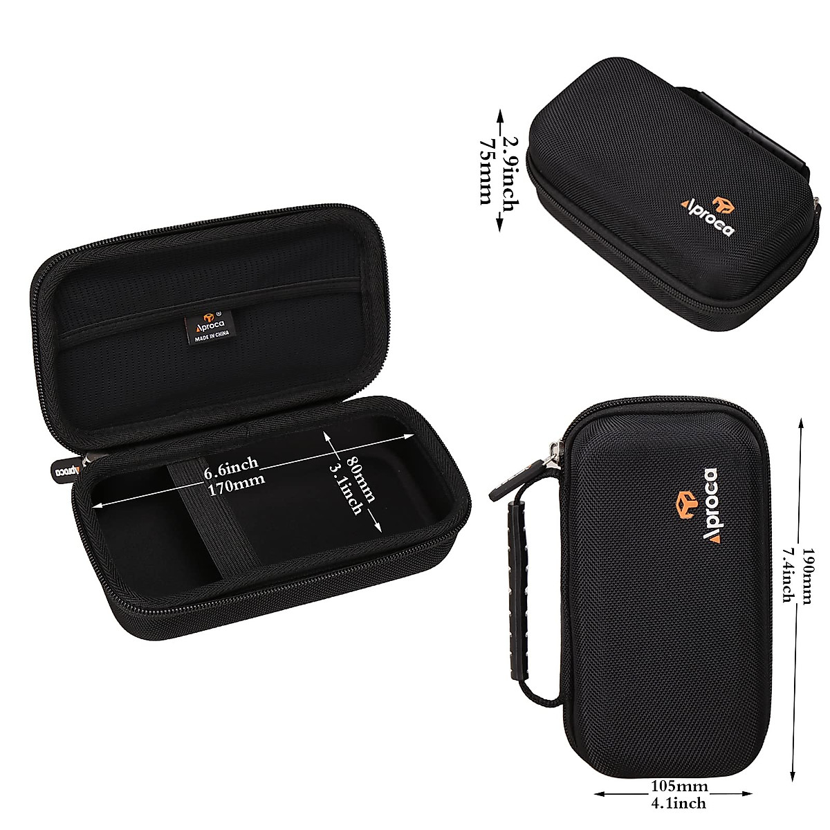 Aproca Hard Storage Travel Case for BESTEK Universal Travel Adapter 220V to 110V Voltage Converter (Black)